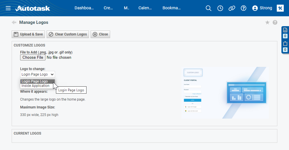 Adding Logos To Your Client Portal